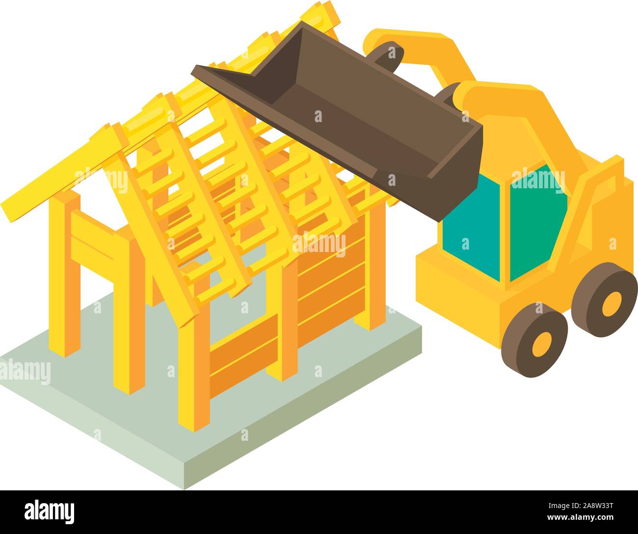 Construction work icon, isometric style Stock Vector Image & Art - Alamy