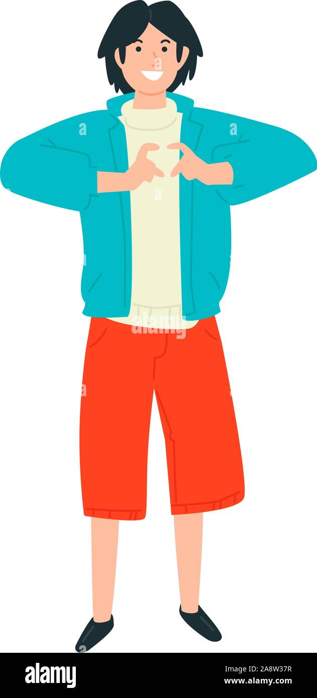 Animated Boy In Love Feeling