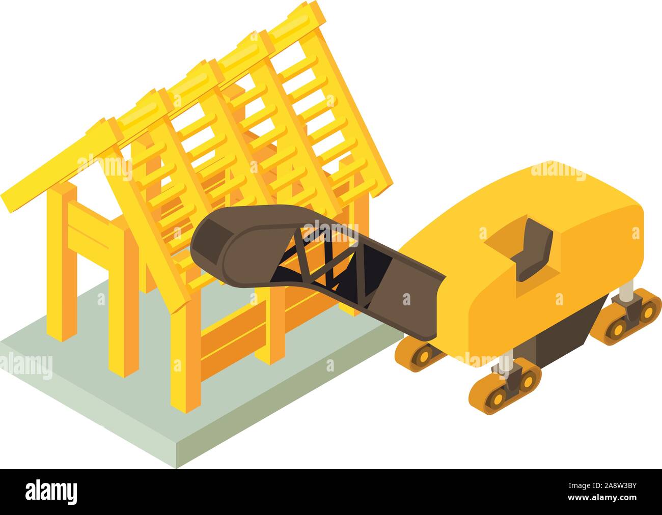 Road planing machine Stock Vector Images - Alamy