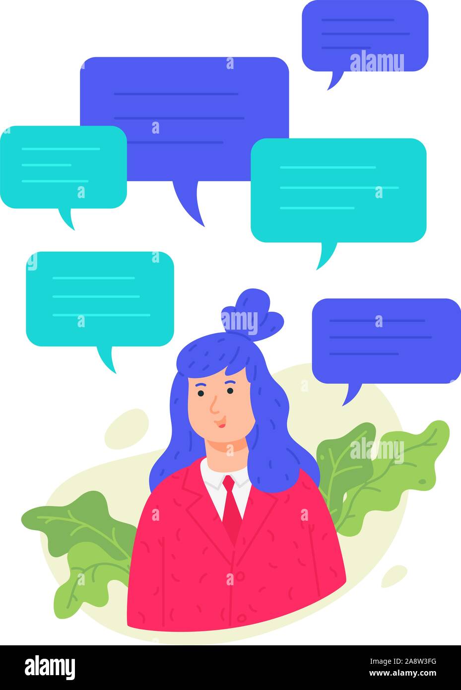 Woman user profile site Cut Out Stock Images & Pictures - Alamy