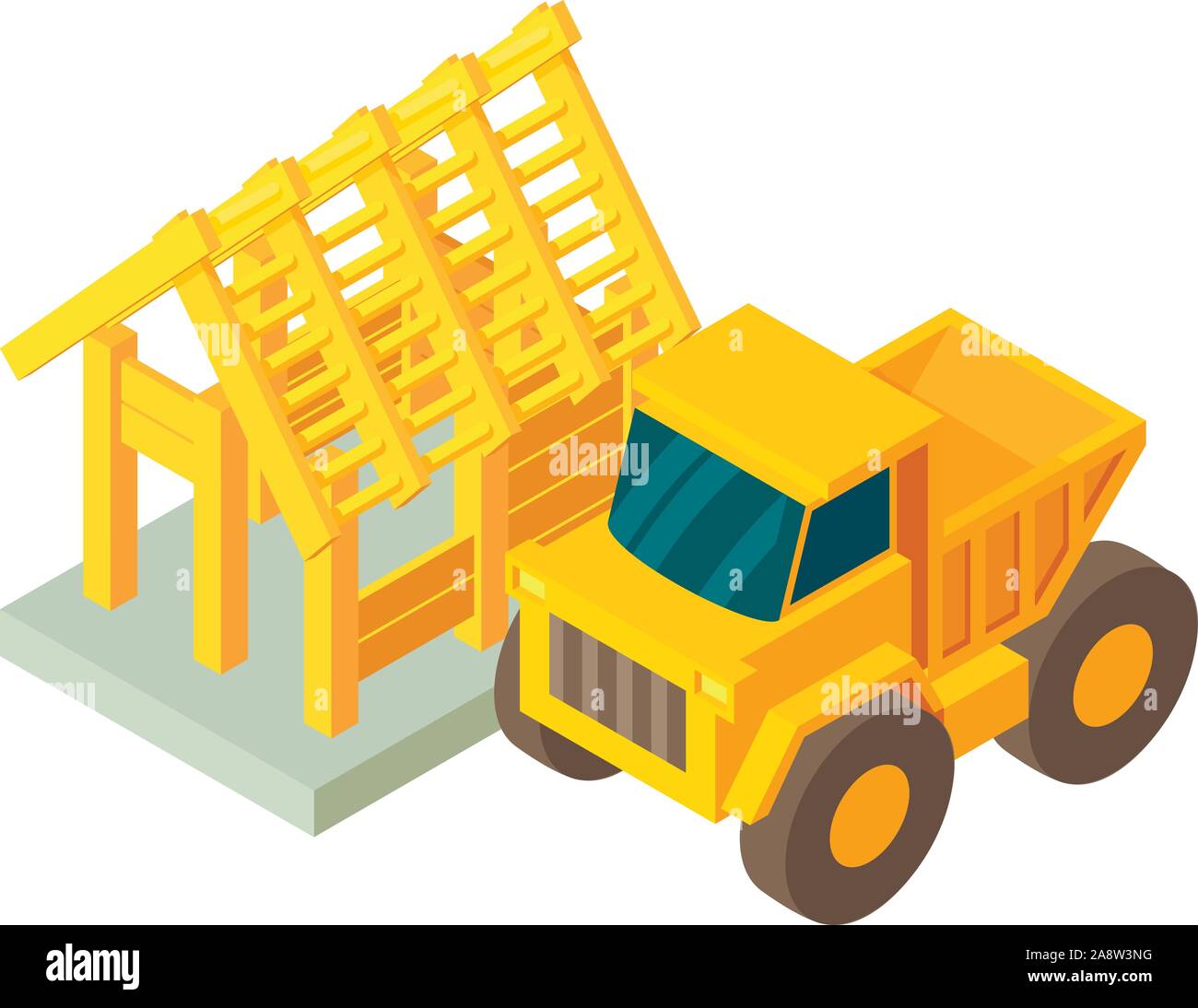 Construction materials delivery Stock Vector Images - Alamy