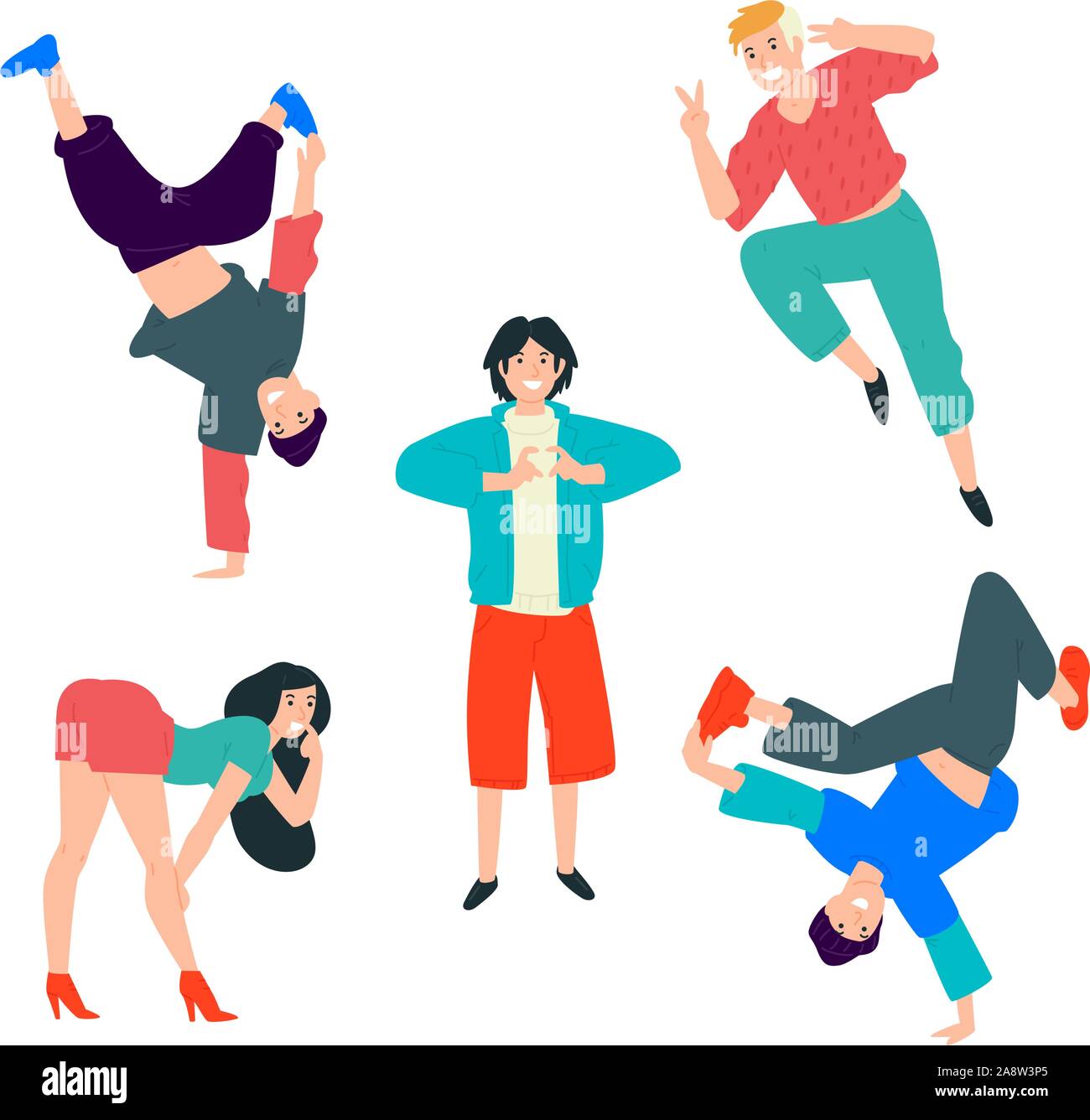 Young People Having Fun Vector