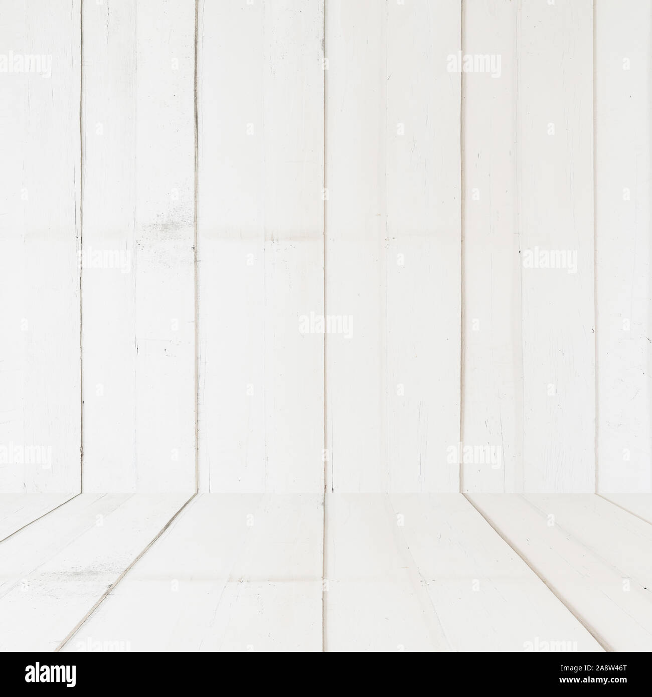 Wooden white perspective texture and background with space, display ...