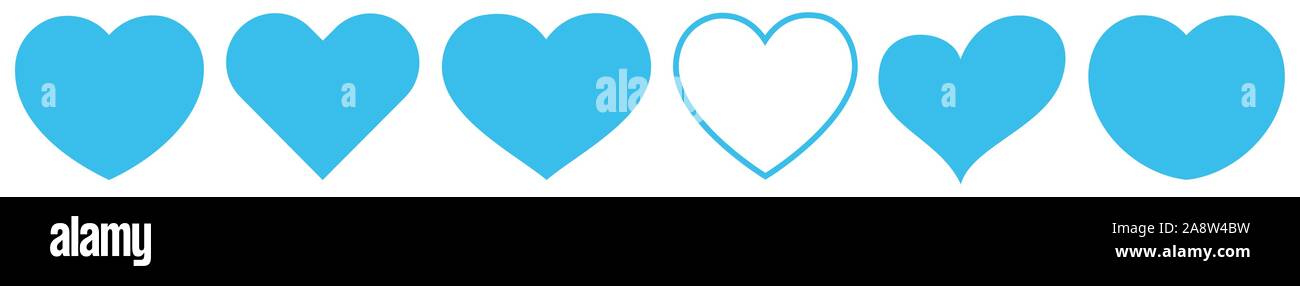Heart Light Blue | Love | Logo | Variations Stock Vector Image & Art ...