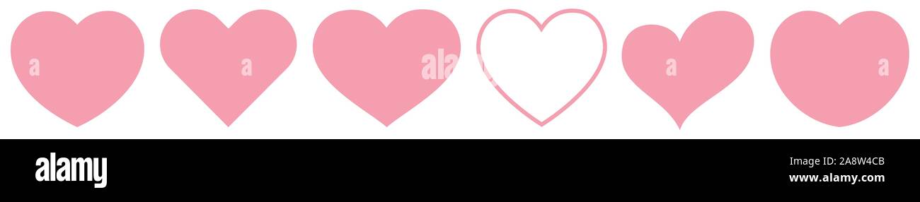 Heart Rose Pink | Love | Logo | Variations Stock Vector Image & Art - Alamy