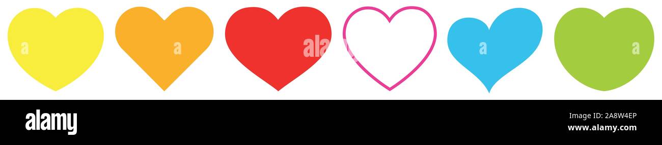 Heart Colored Colorful | Love | Logo | Variations Stock Vector Image ...