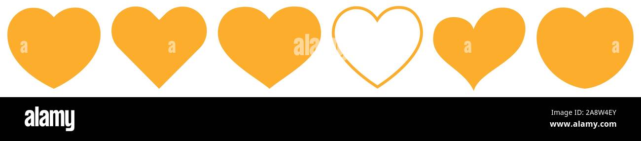 Heart Orange | Love | Logo | Variations Stock Vector Image & Art - Alamy