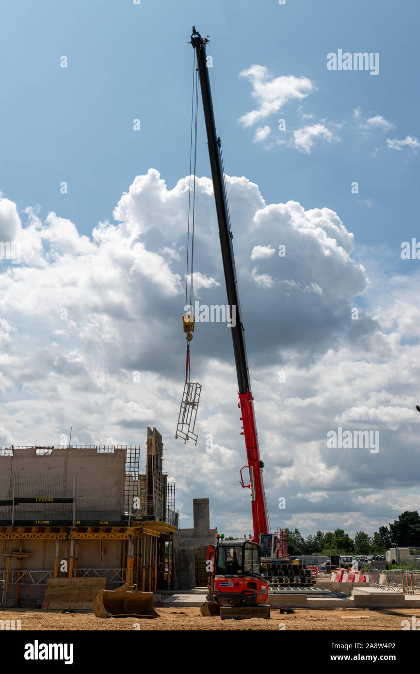 Static crane on building ste Stock Photo - Alamy