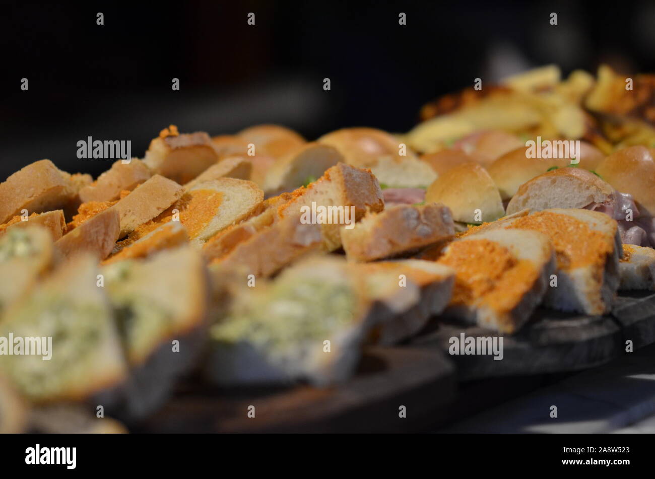 tasty mix italian panini & starters Stock Photo - Alamy