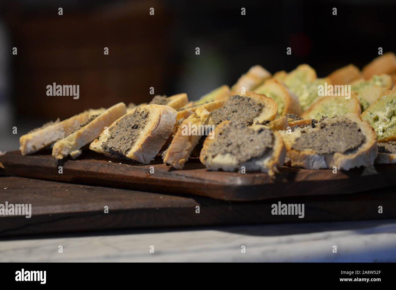 tasty mix italian panini & starters Stock Photo - Alamy