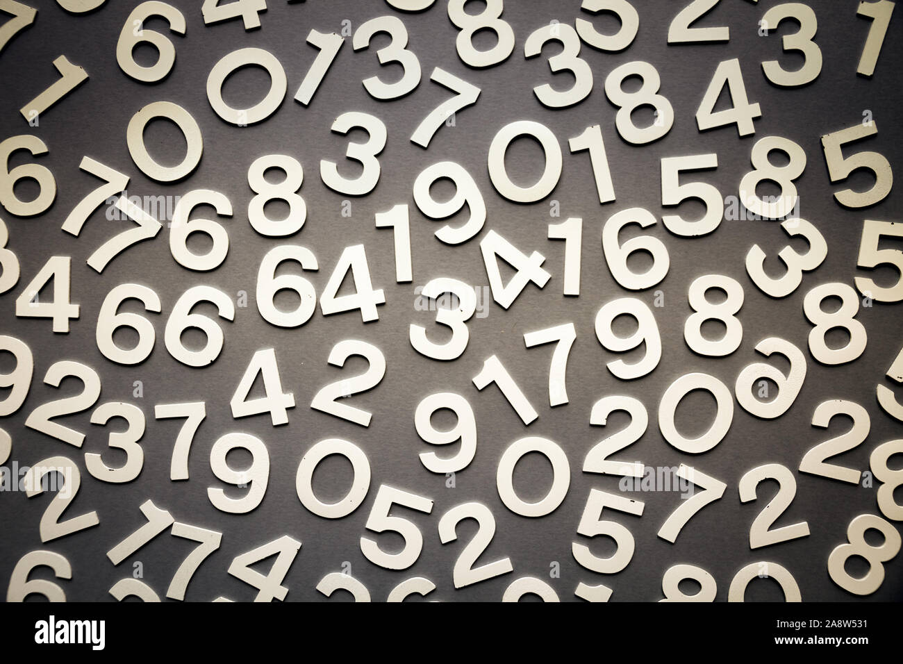 Mathematics background made with solid numbers on a blackboard Stock ...