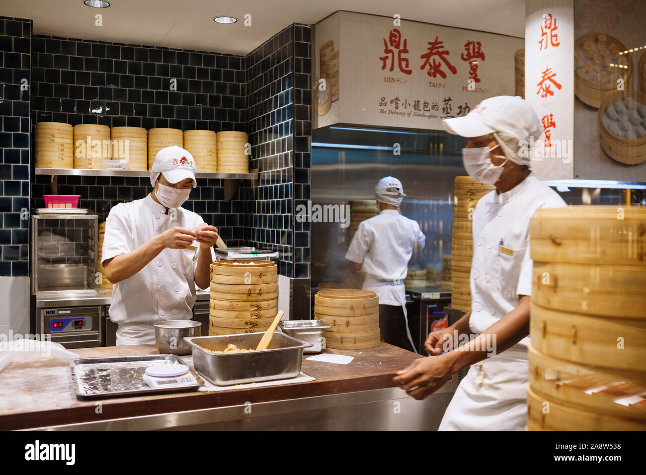 Johor, Malaysia - March 22, 2018: Asian chefs cooking traditional ...