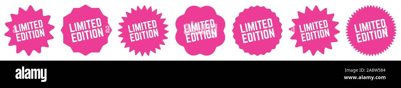 Limited Edition Tag Pink | Special Offer Icon | Sale Sticker | Deal ...
