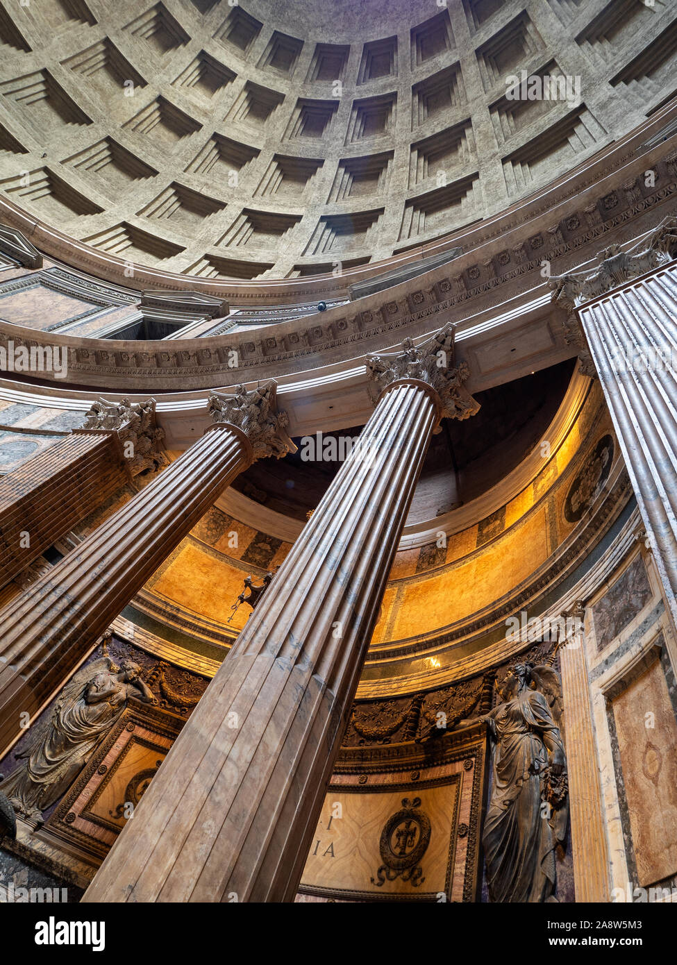 Pantheon in Rome, inside view, Italy Stock Photo - Alamy