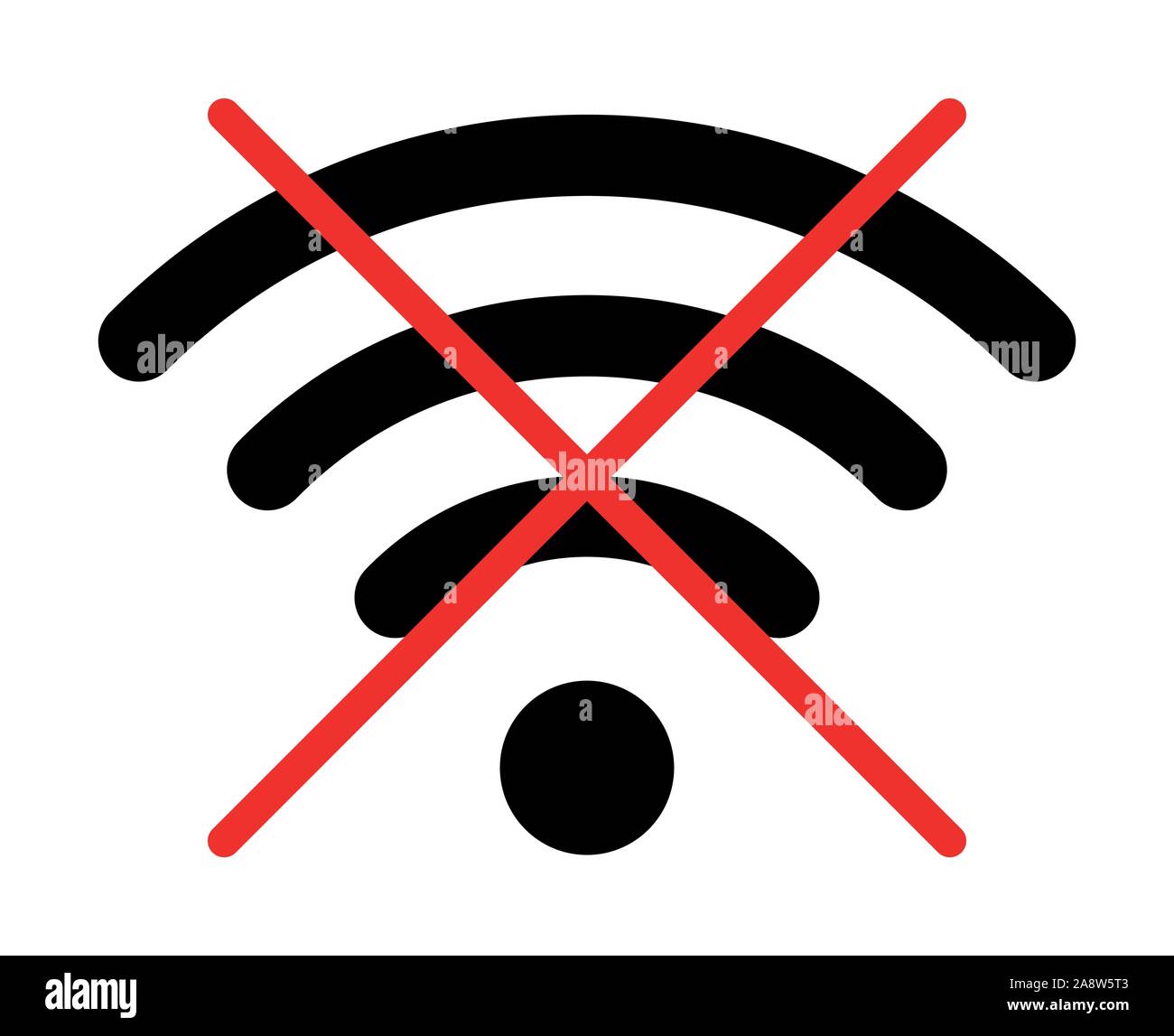 Wireless | No Internet Connection | Signal Icon Stock Vector Image ...
