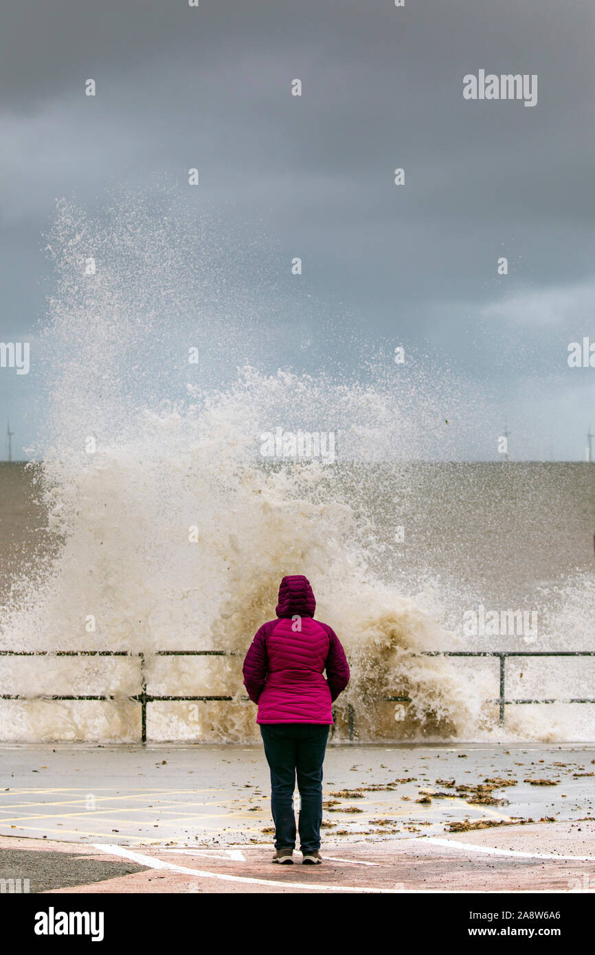 Colwyn Bay, North Wales, UK. 11th November 2019. Uk Weather Wet and ...
