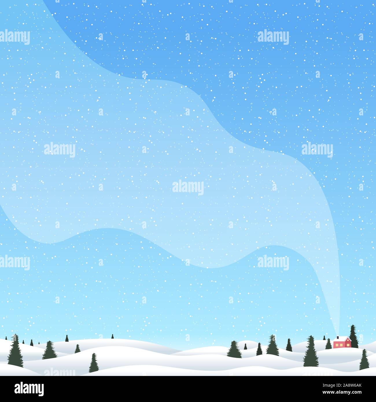 Christmas eve countryside Stock Vector Images - Alamy