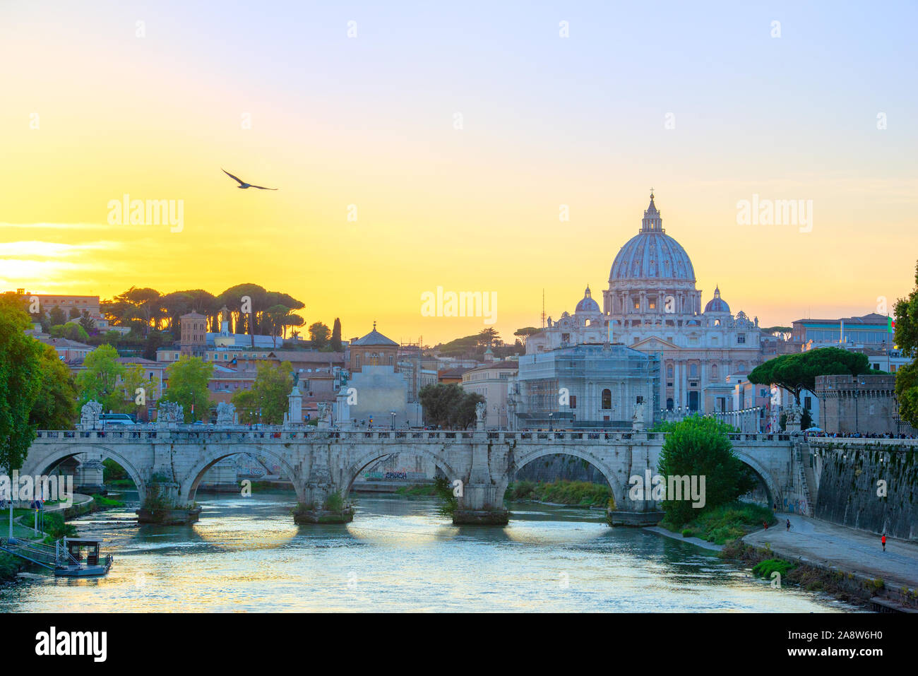 Wonderful view of St Peter Cathedral, Rome, Italy Stock Photo - Alamy