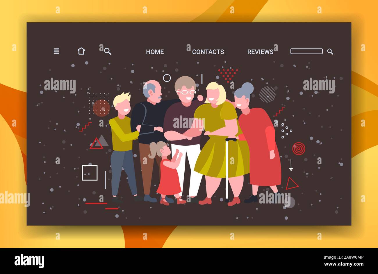 multi generation family standing together merry christmas happy new ...