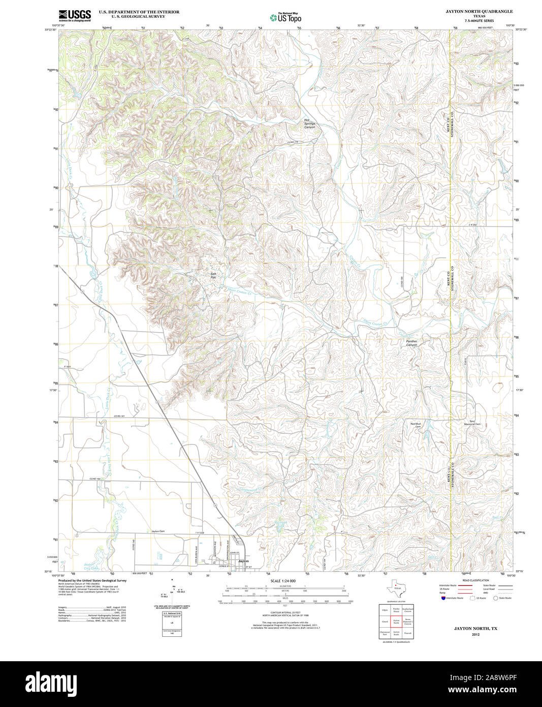 Jayton map hi-res stock photography and images - Alamy