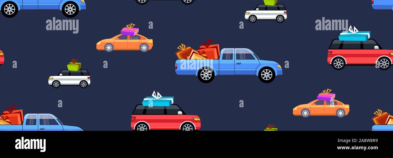 Colorful Cartoon Cars Seamless Pattern High Resolution Stock ...