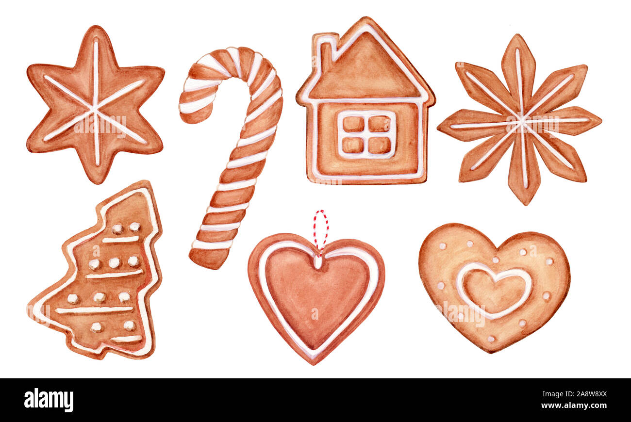Gingerbread house illustration Cut Out Stock Images & Pictures - Alamy