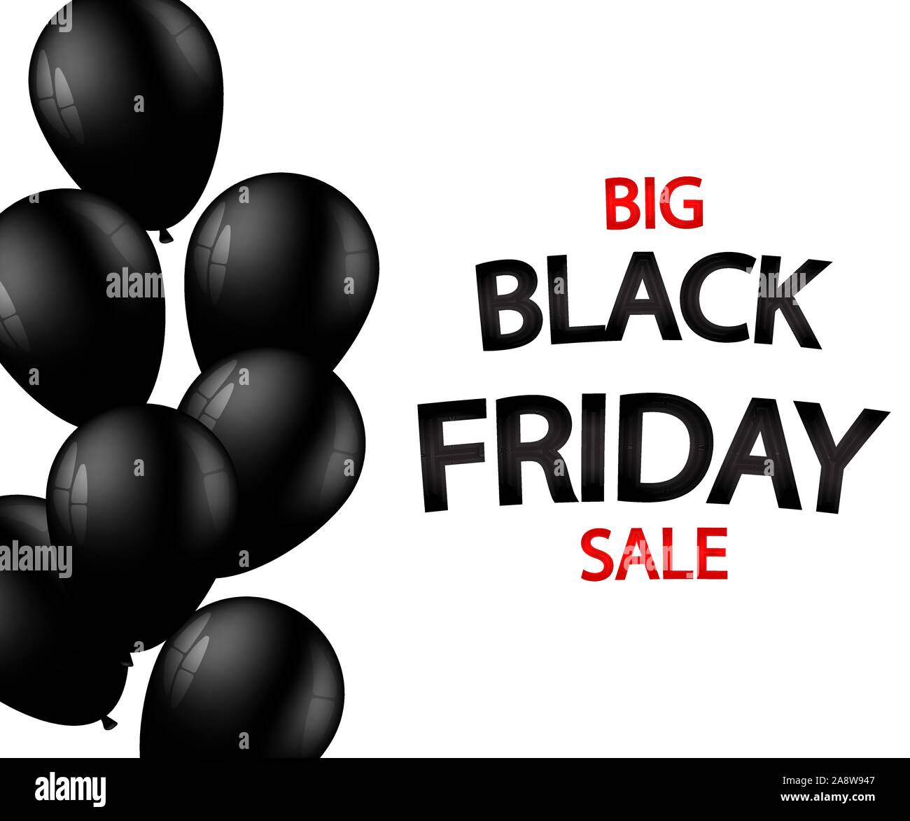 Black balloon friday sign Cut Out Stock Images & Pictures - Alamy