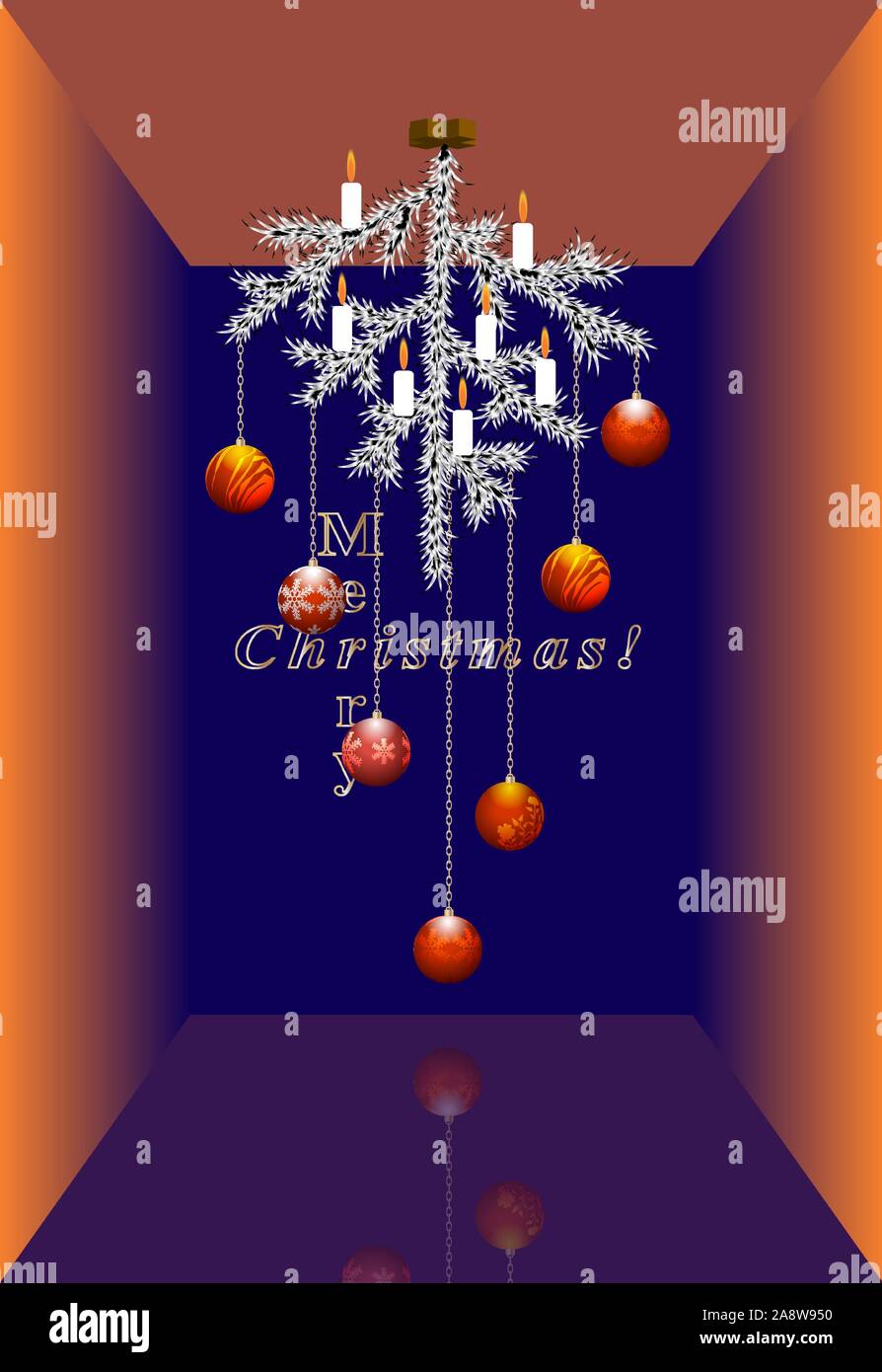 Merry Christmas creative card. Vector illustration Stock Vector Image ...