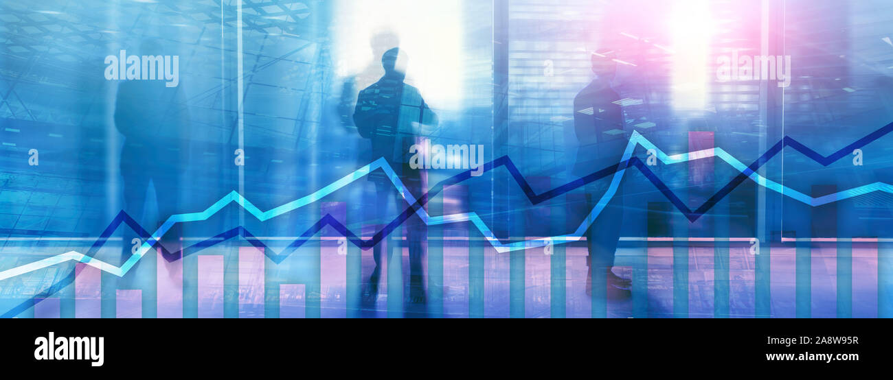 Orange trading charts. Stock exchange concept Stock Photo - Alamy