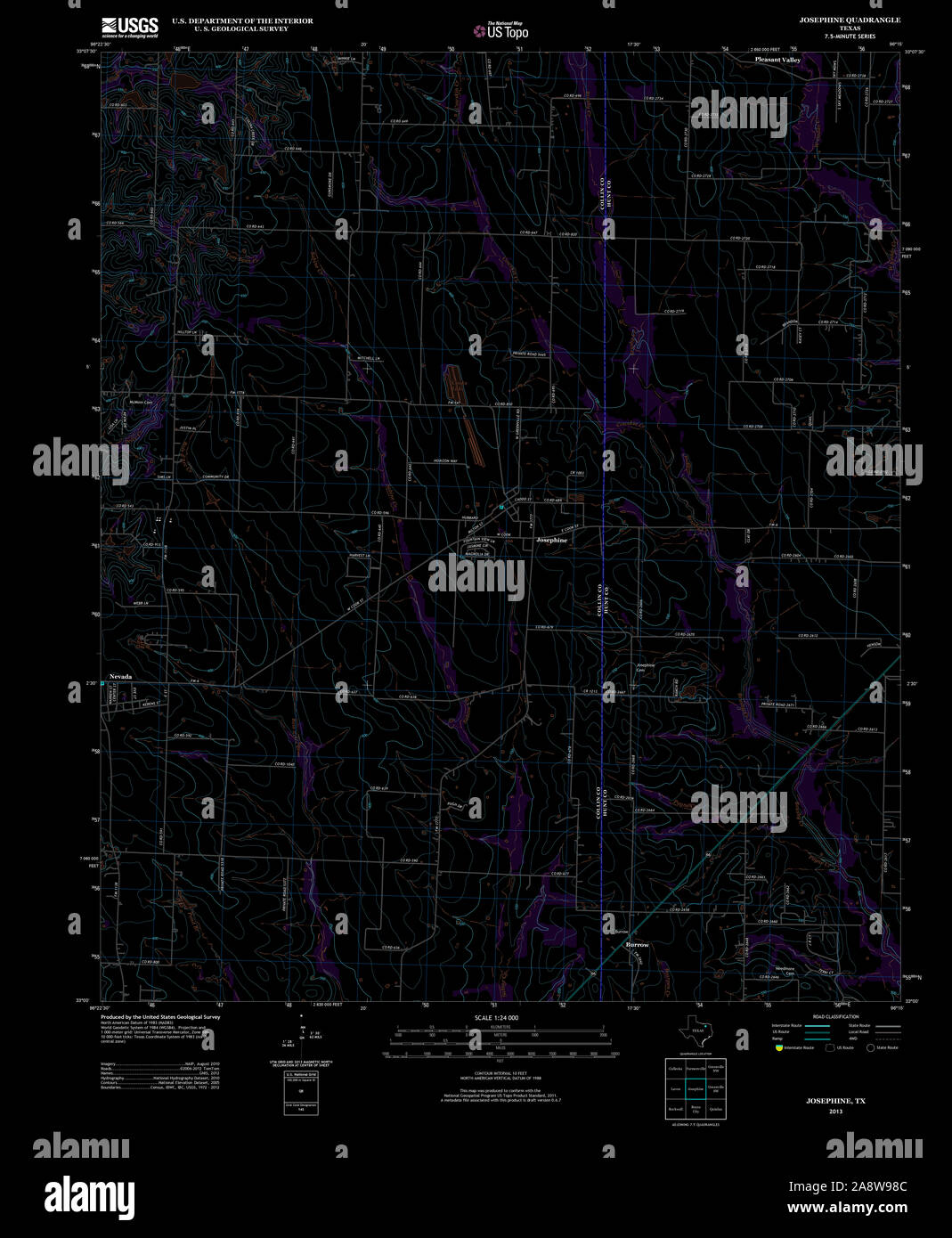 Josephine map hi-res stock photography and images - Alamy