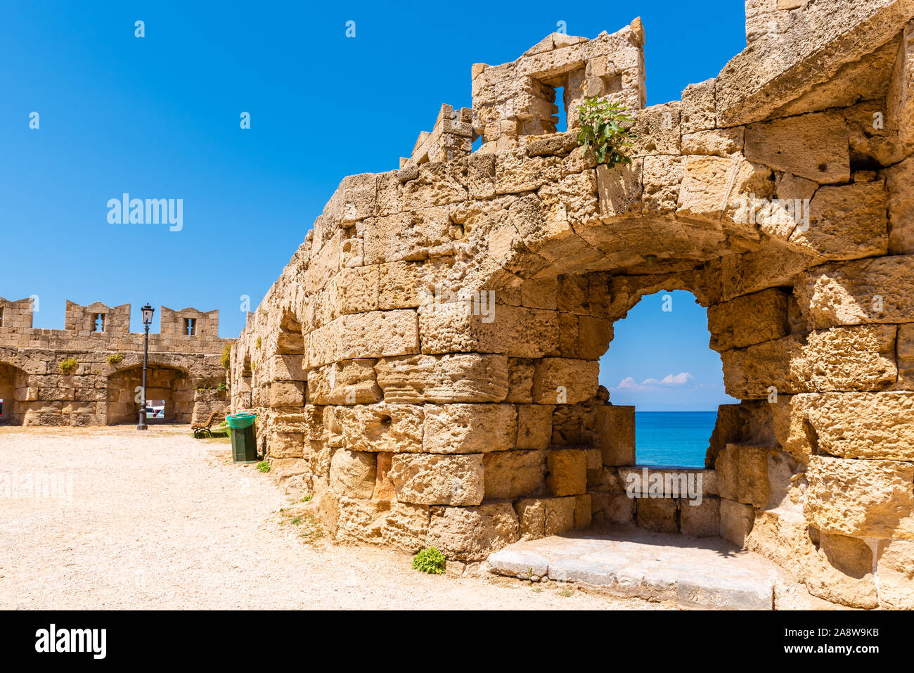 Old city walls of rhodes hi-res stock photography and images - Alamy