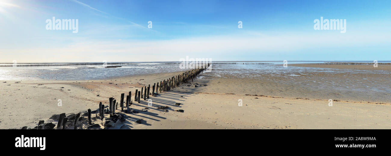 North Sea Watt Panorama Stock Photo - Alamy