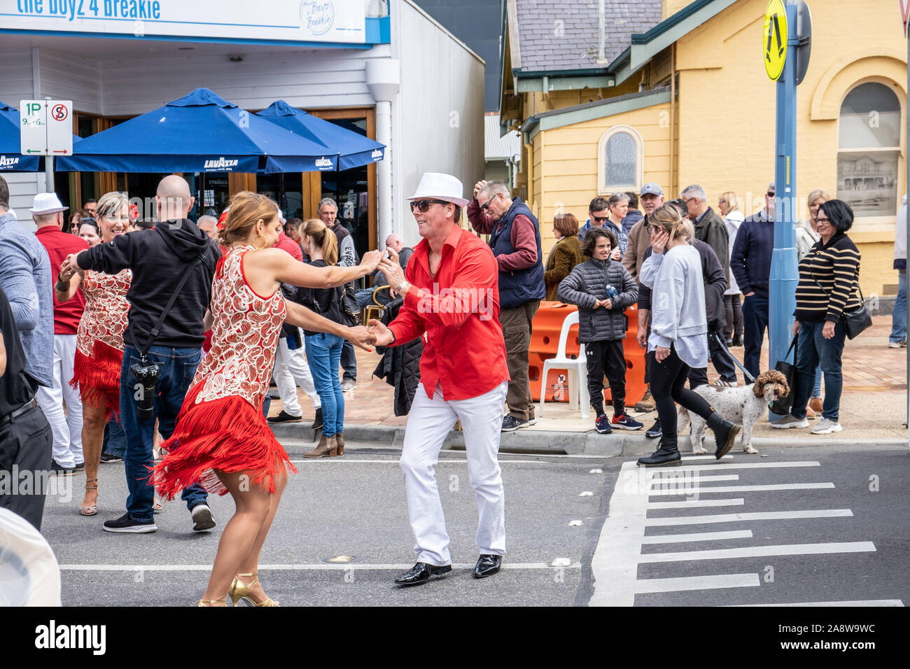 Melbourne, Australia - October 20, 2019: Street dancers in colorful ...