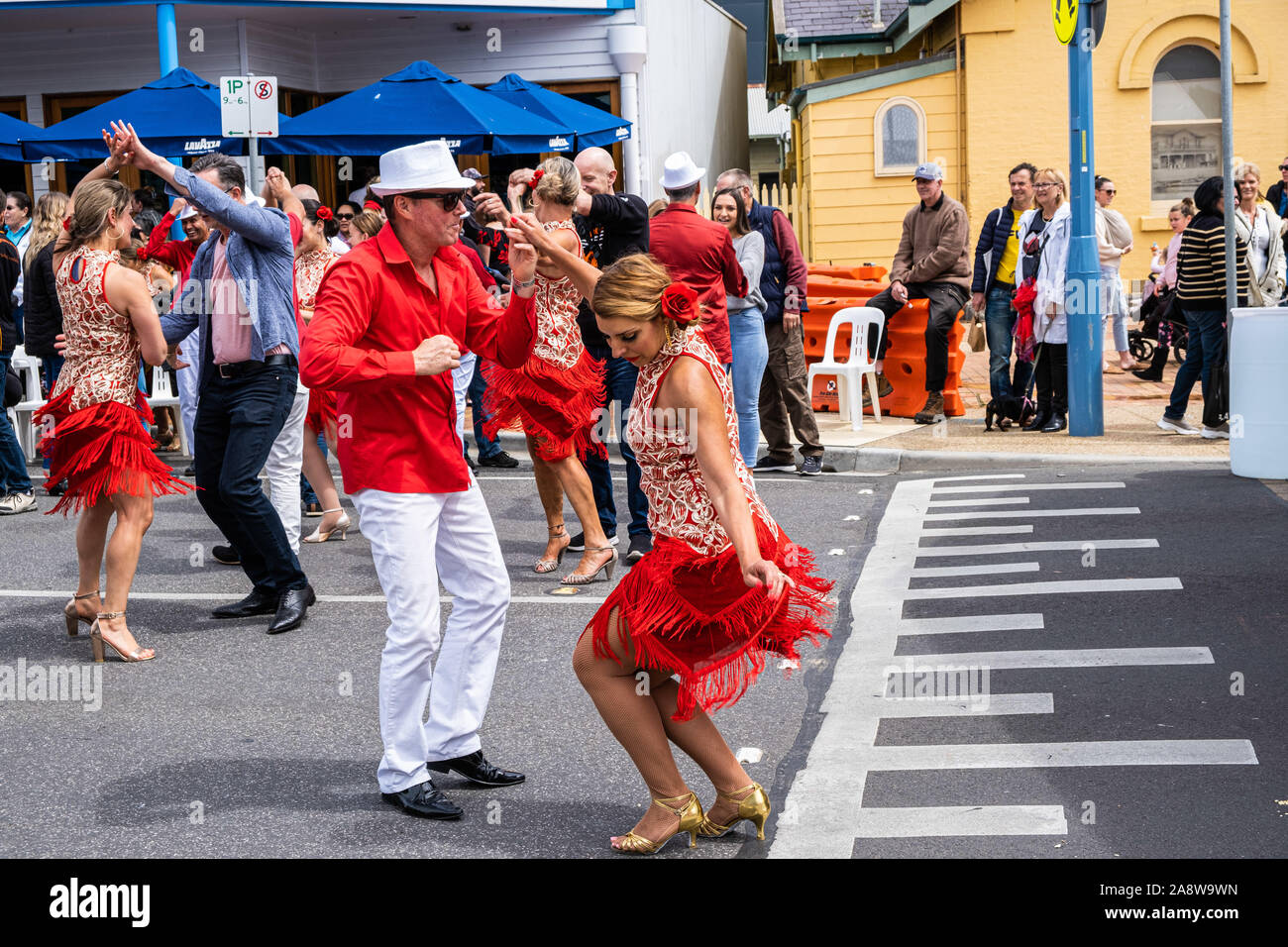 Melbourne, Australia - October 20, 2019: Dancers performing dance moves ...