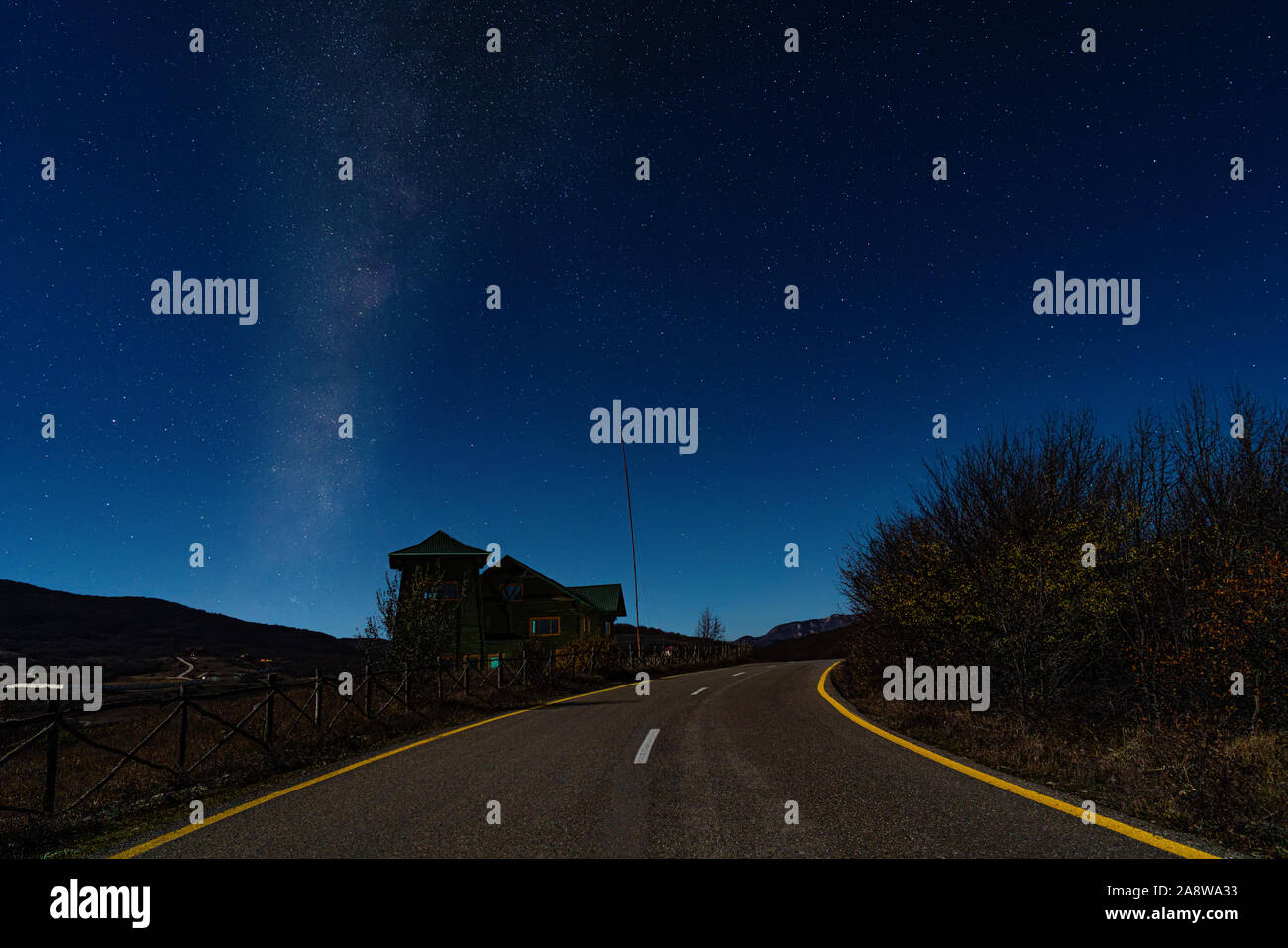 Moonlit village hi-res stock photography and images - Alamy