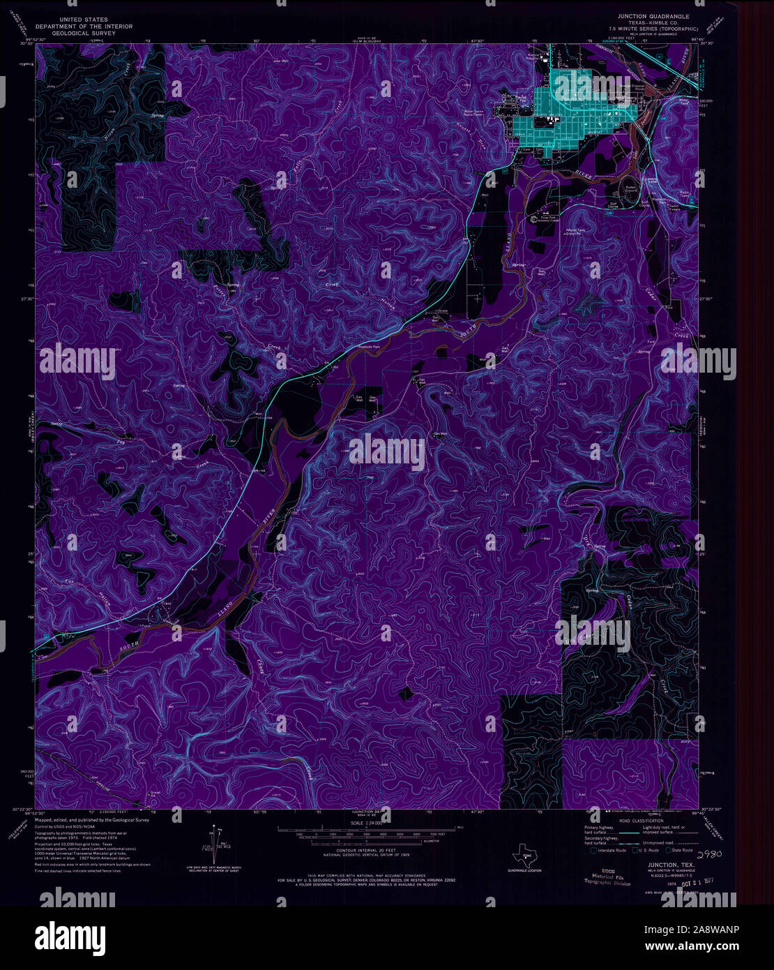 Map of junction texas hi-res stock photography and images - Alamy