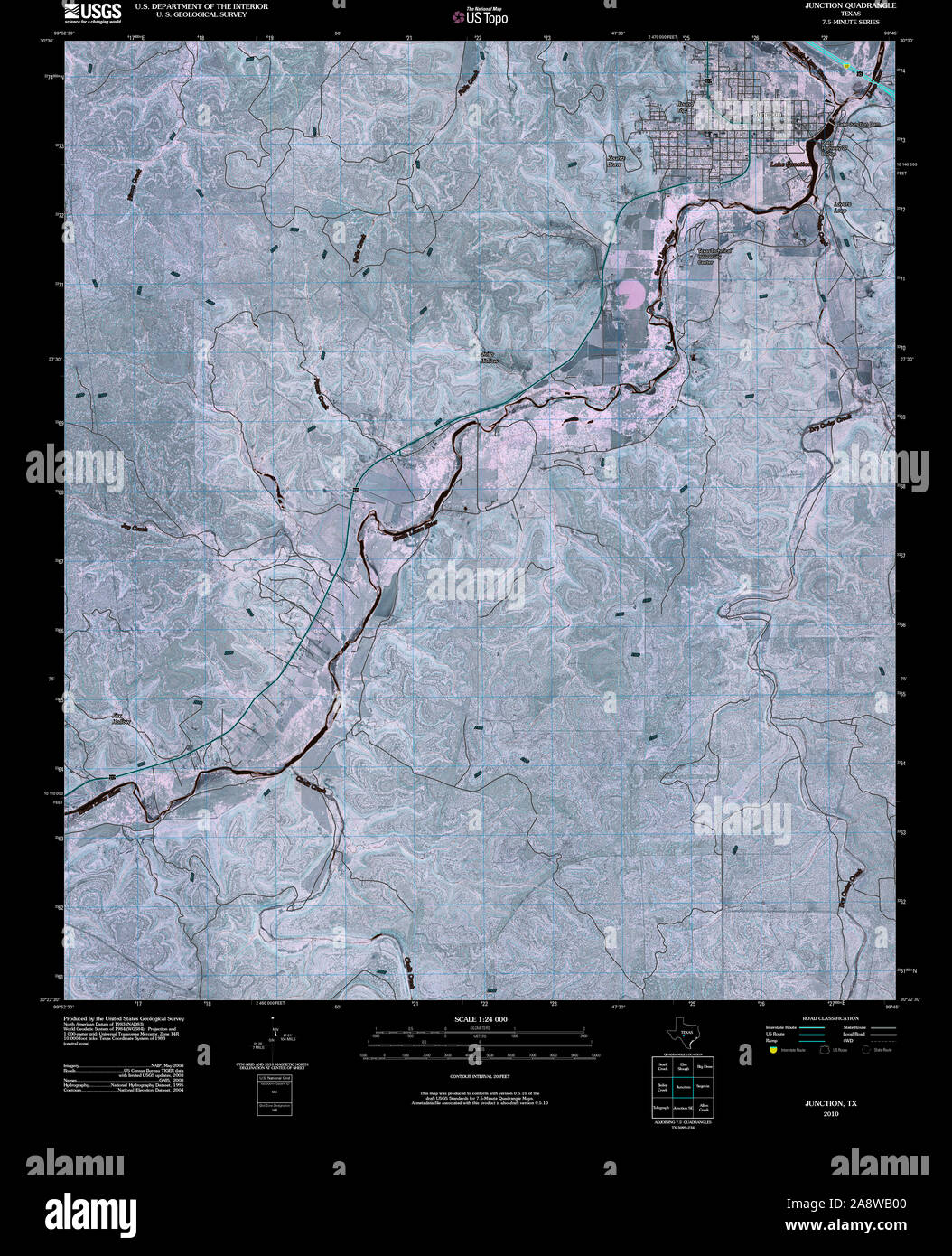 Map of junction texas hi-res stock photography and images - Alamy