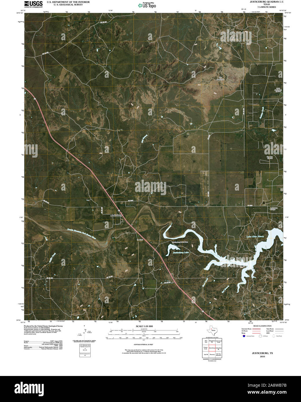 Map of justiceburg Cut Out Stock Images & Pictures - Alamy