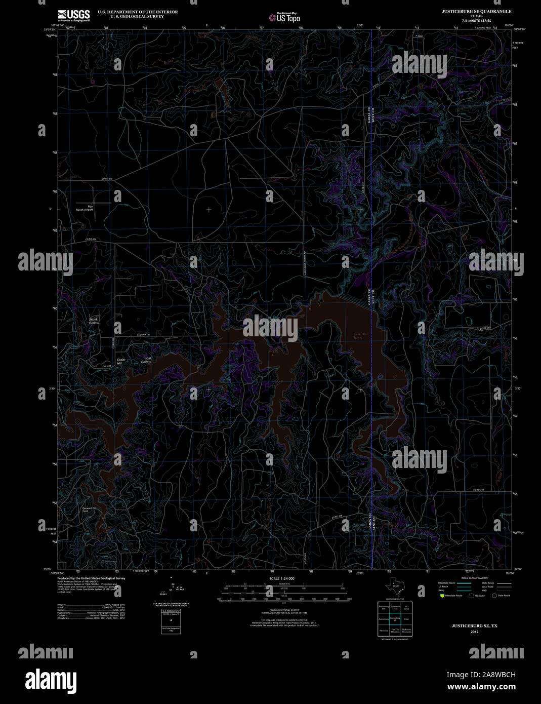 Map of justiceburg texas hi-res stock photography and images - Alamy