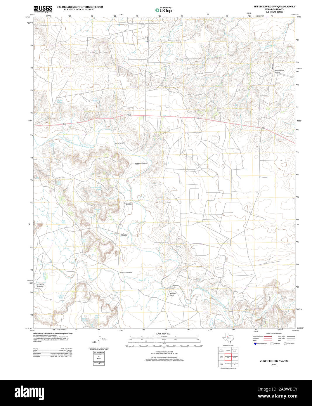 Map of justiceburg hi-res stock photography and images - Alamy