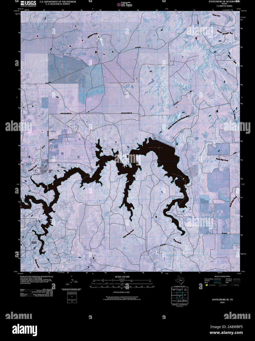 Map of justiceburg hi-res stock photography and images - Alamy