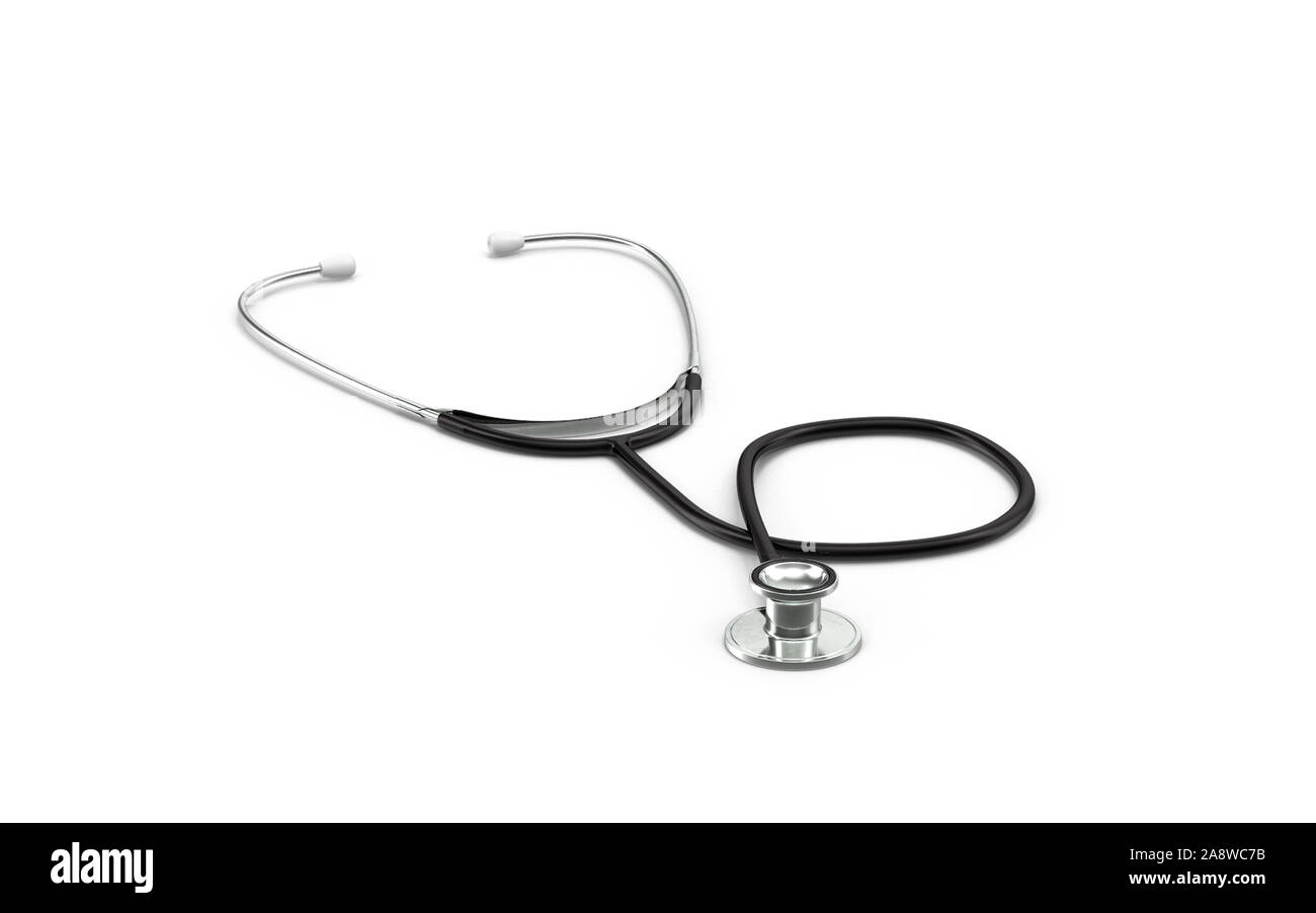 3D Stethoscope against white background with real drop shadow to ...