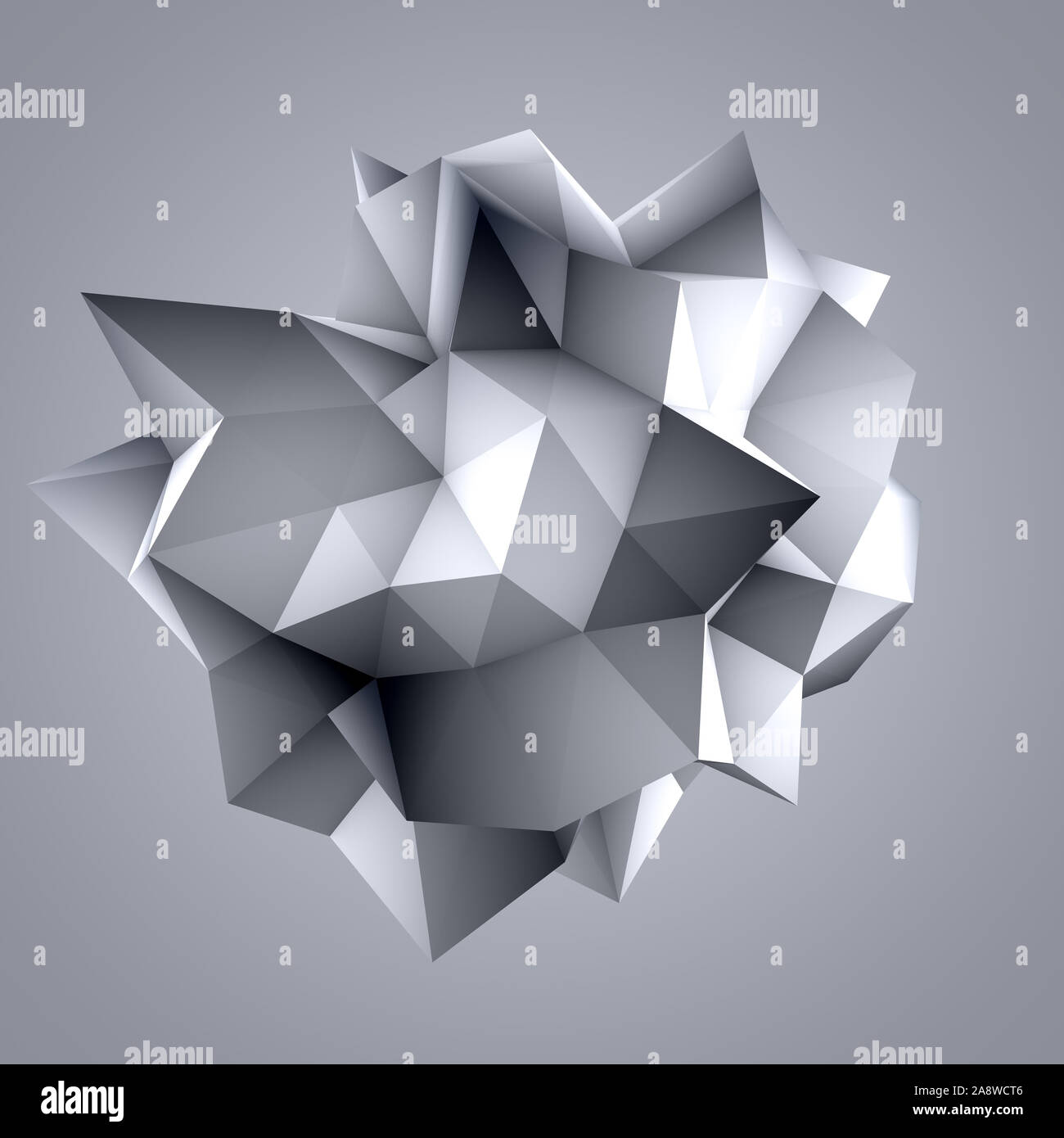 Abstract gray shape. 3d rendering 3d illustration Stock Photo - Alamy