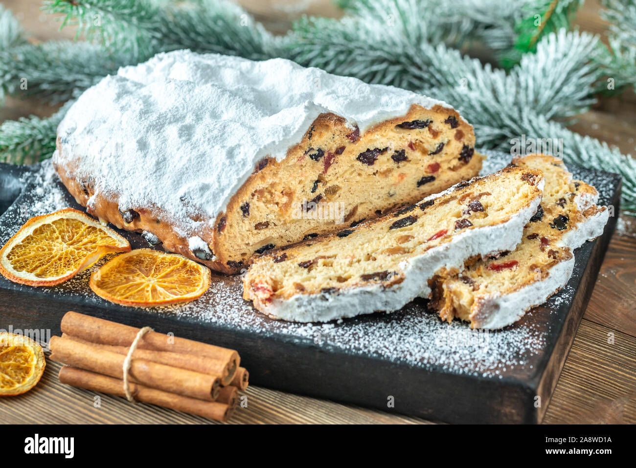 Stollen - traditional German bread eaten during the Christmas season ...