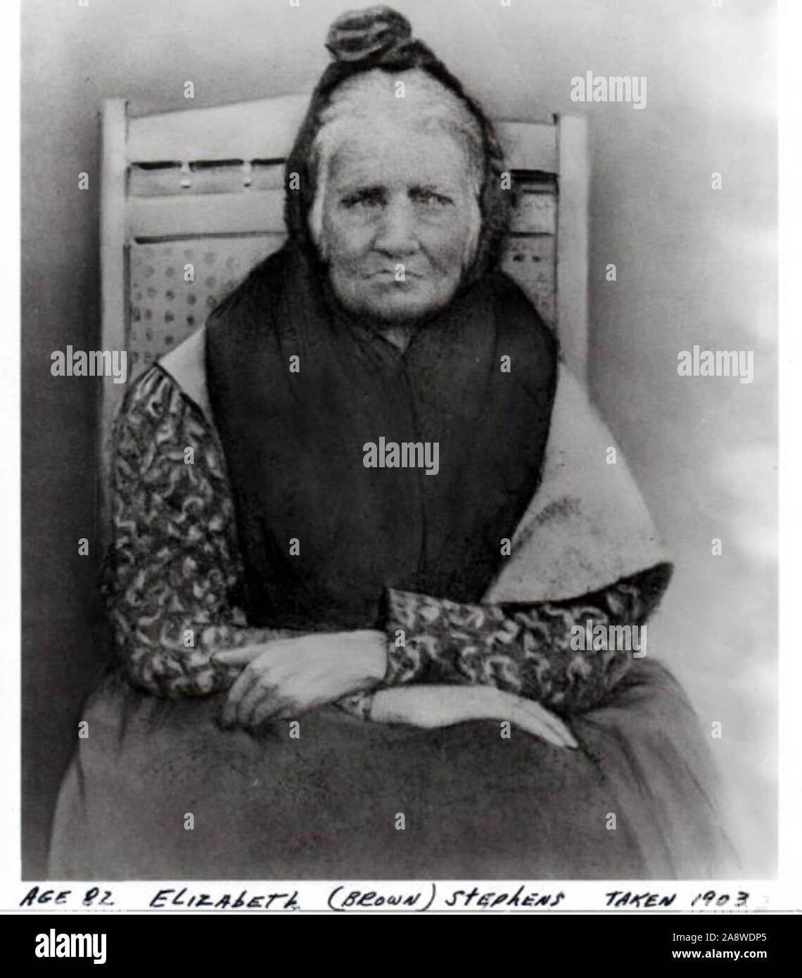 Elizabeth "Betsy" Brown Stephens (1903), a Cherokee Indian who walked ...