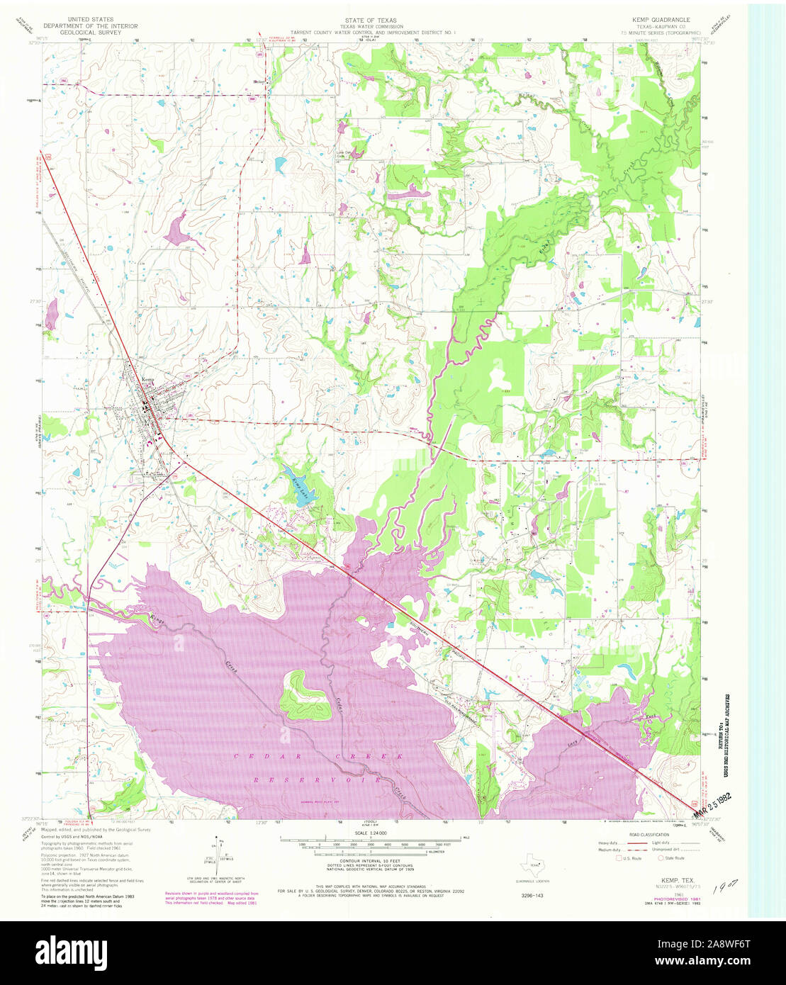 Map of kemp texas hi-res stock photography and images - Alamy