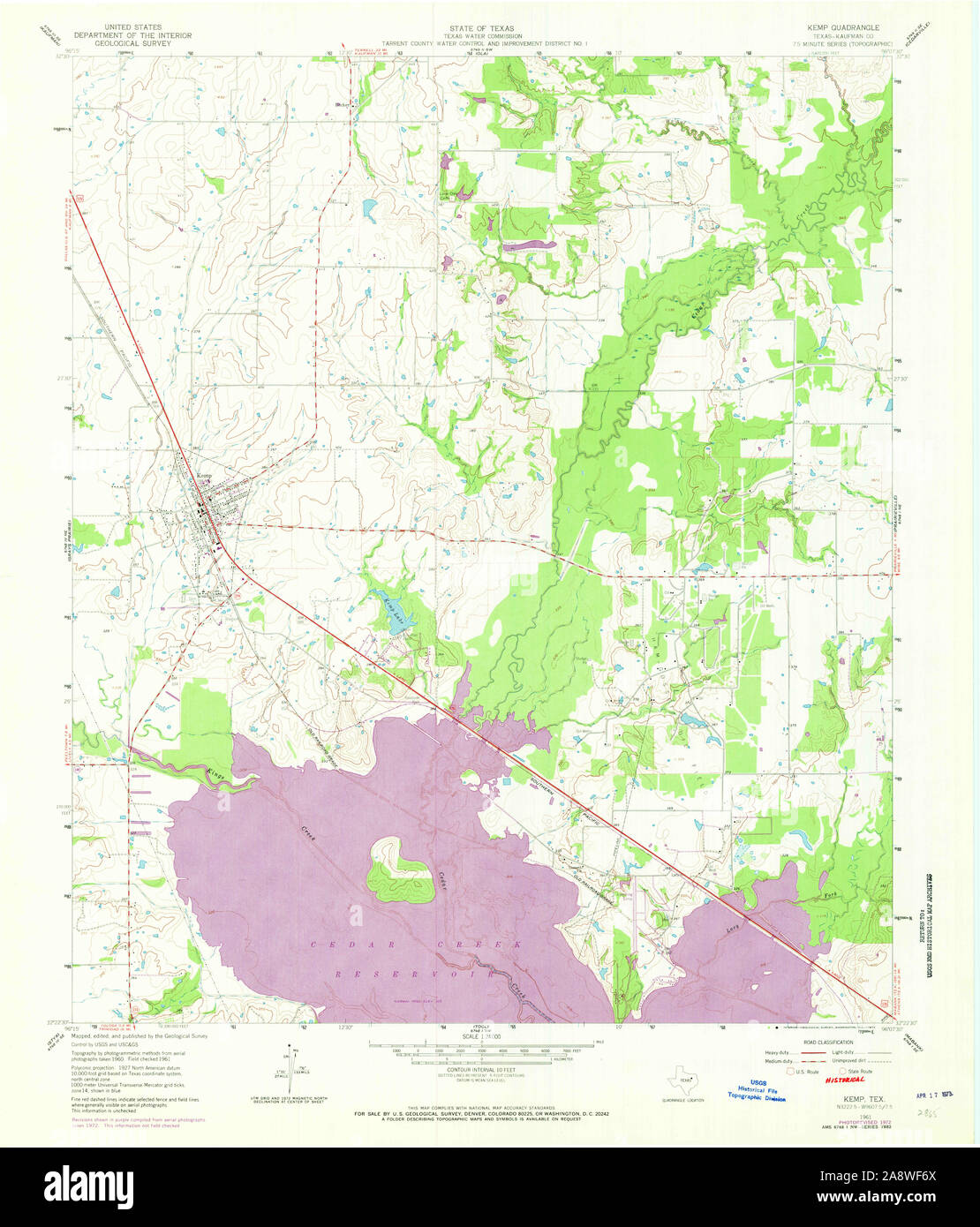 Map of kemp texas hi-res stock photography and images - Alamy