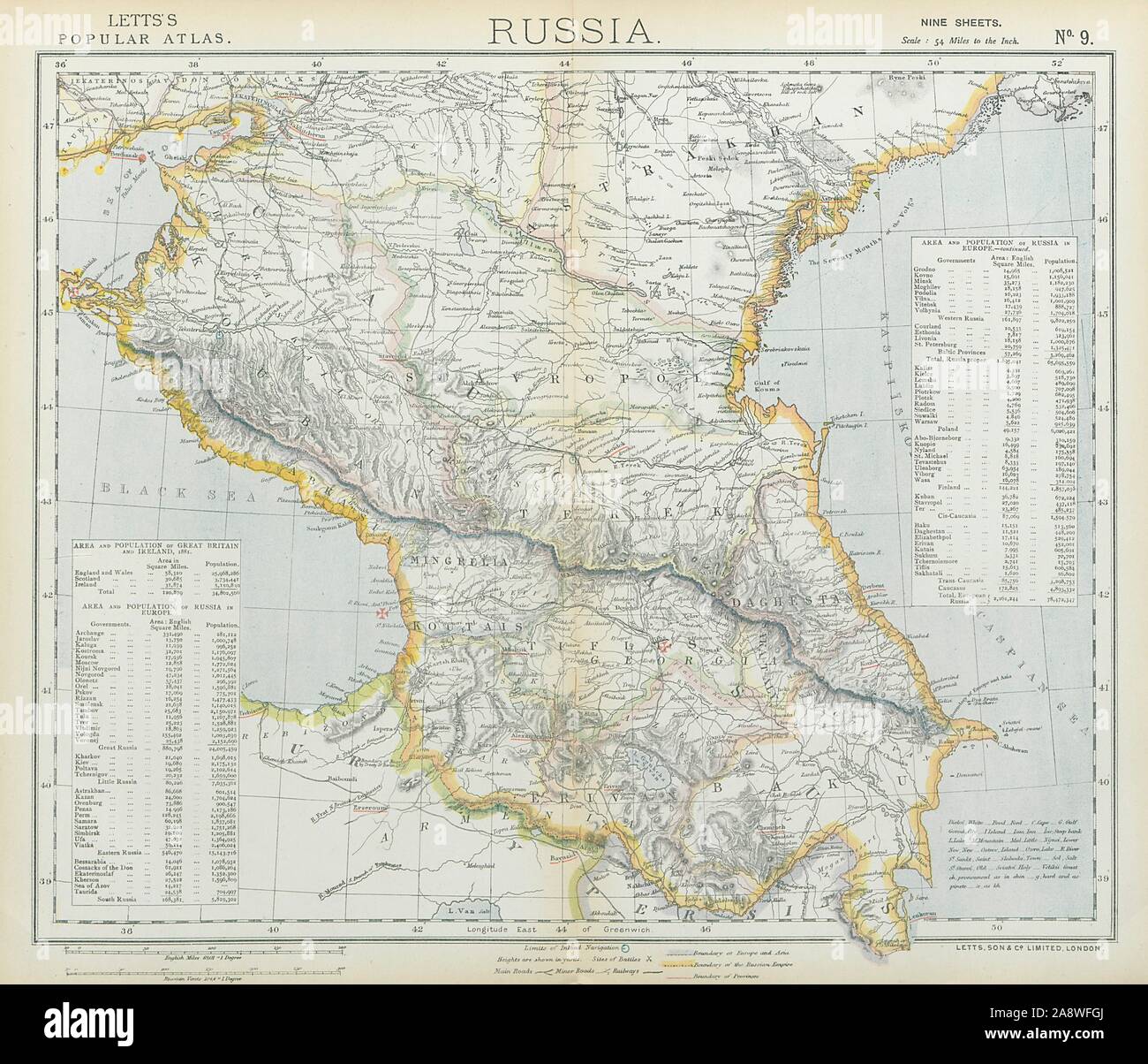 CAUCASUS. Russia Circassia Astrakhan Georgia Azerbaijan Armenia. LETTS ...