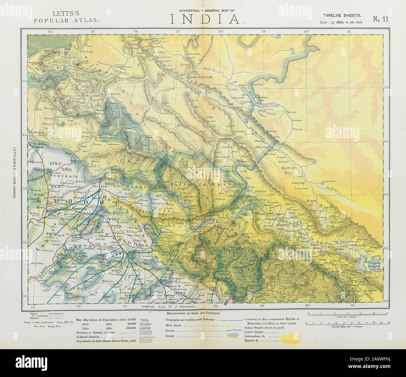 Ladakh map hi-res stock photography and images - Alamy