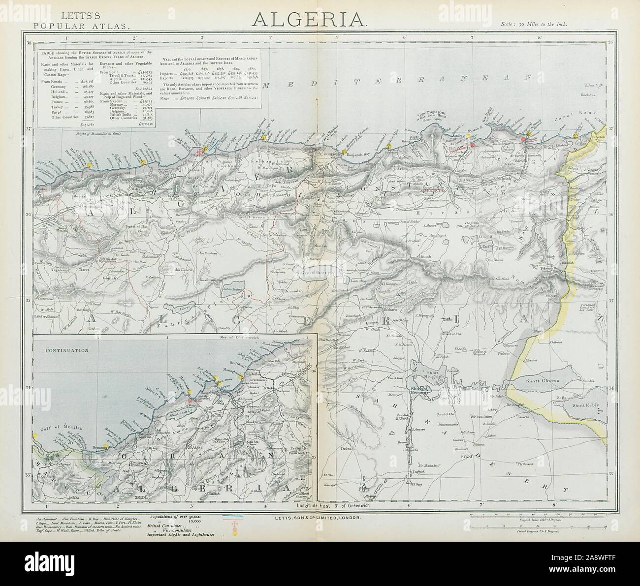 North africa map with algeria hi-res stock photography and images - Alamy